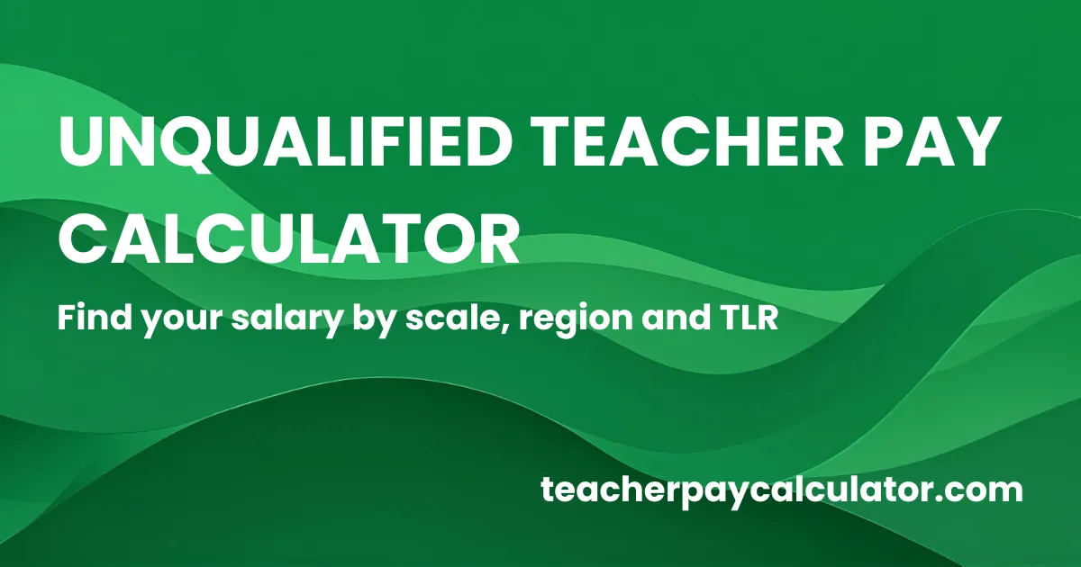 Unqualified Teacher Pay Calculator (England) 2025–26